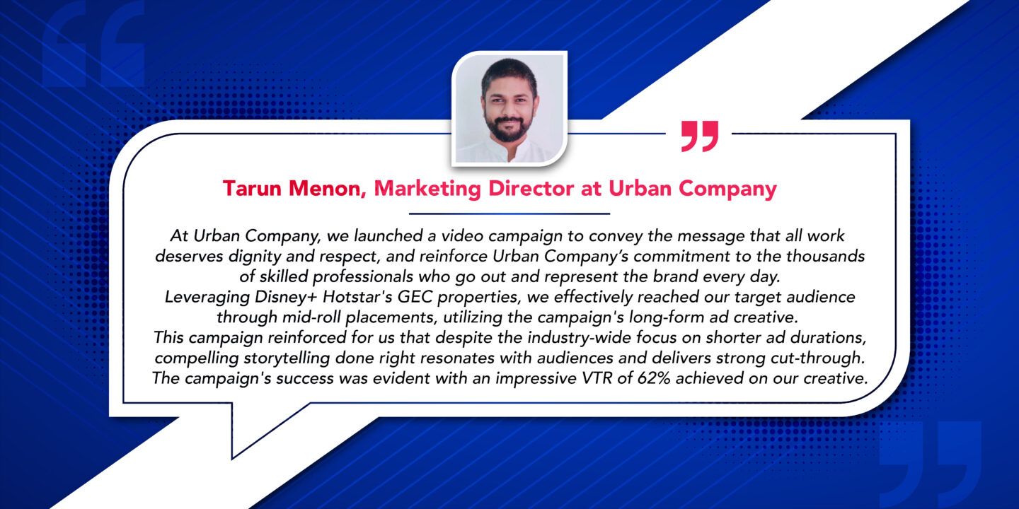 Long-Form Ads on Disney+ Hotstar: Urban Company's "Chhota Kaam ...